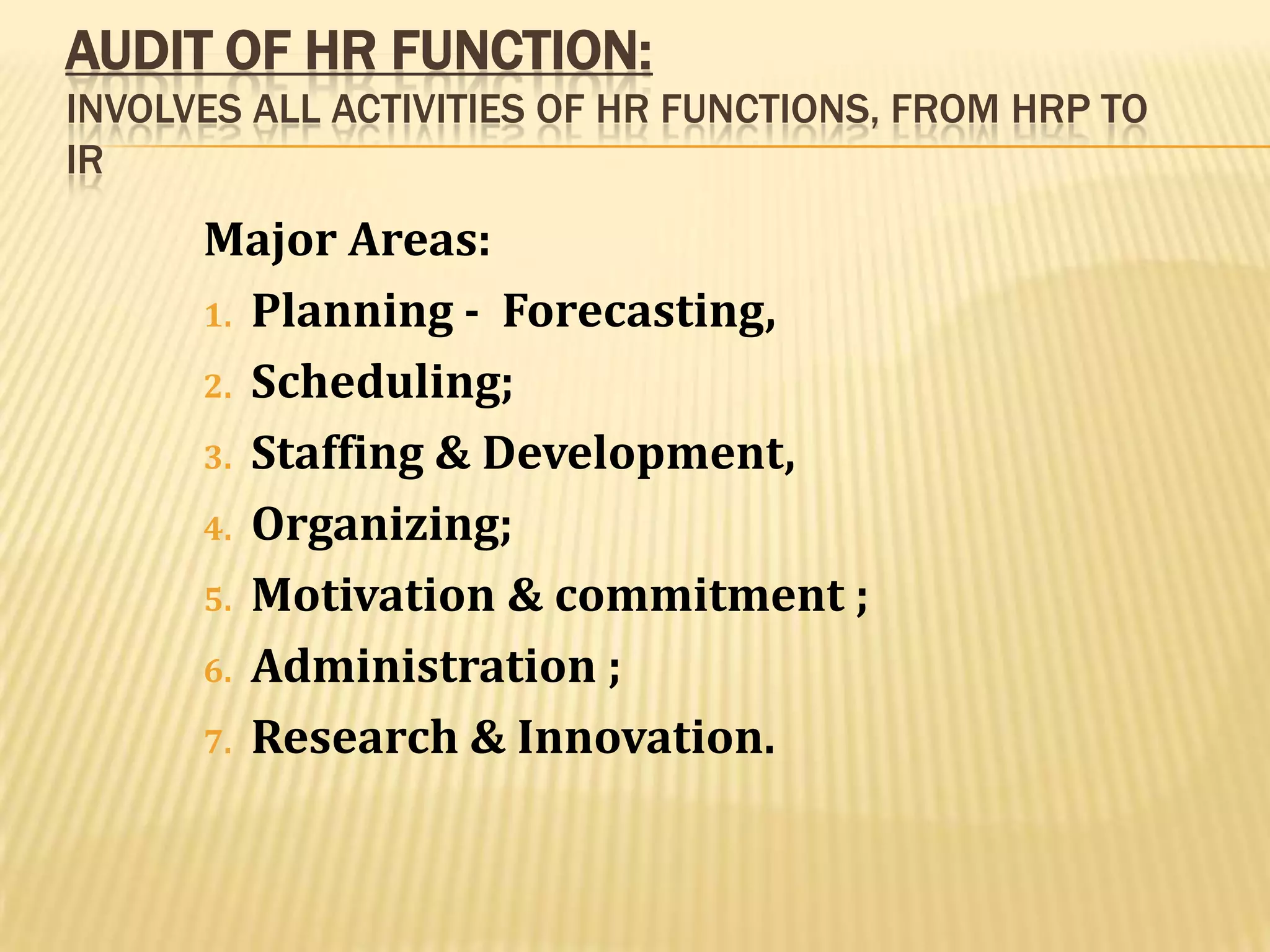 Hr planning and audit | PPTX