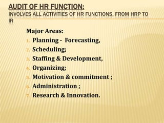 Hr planning and audit | PPT