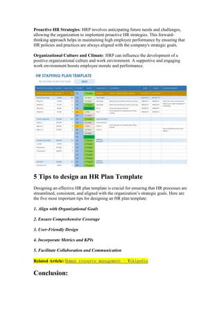 Crafting HR Plan Template: 5 Expert Tips | PDF