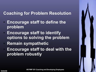 Hr Pmp 301 Coaching And Developing Employees | PPT