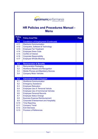 Hr policies and_procedures_manual | PDF