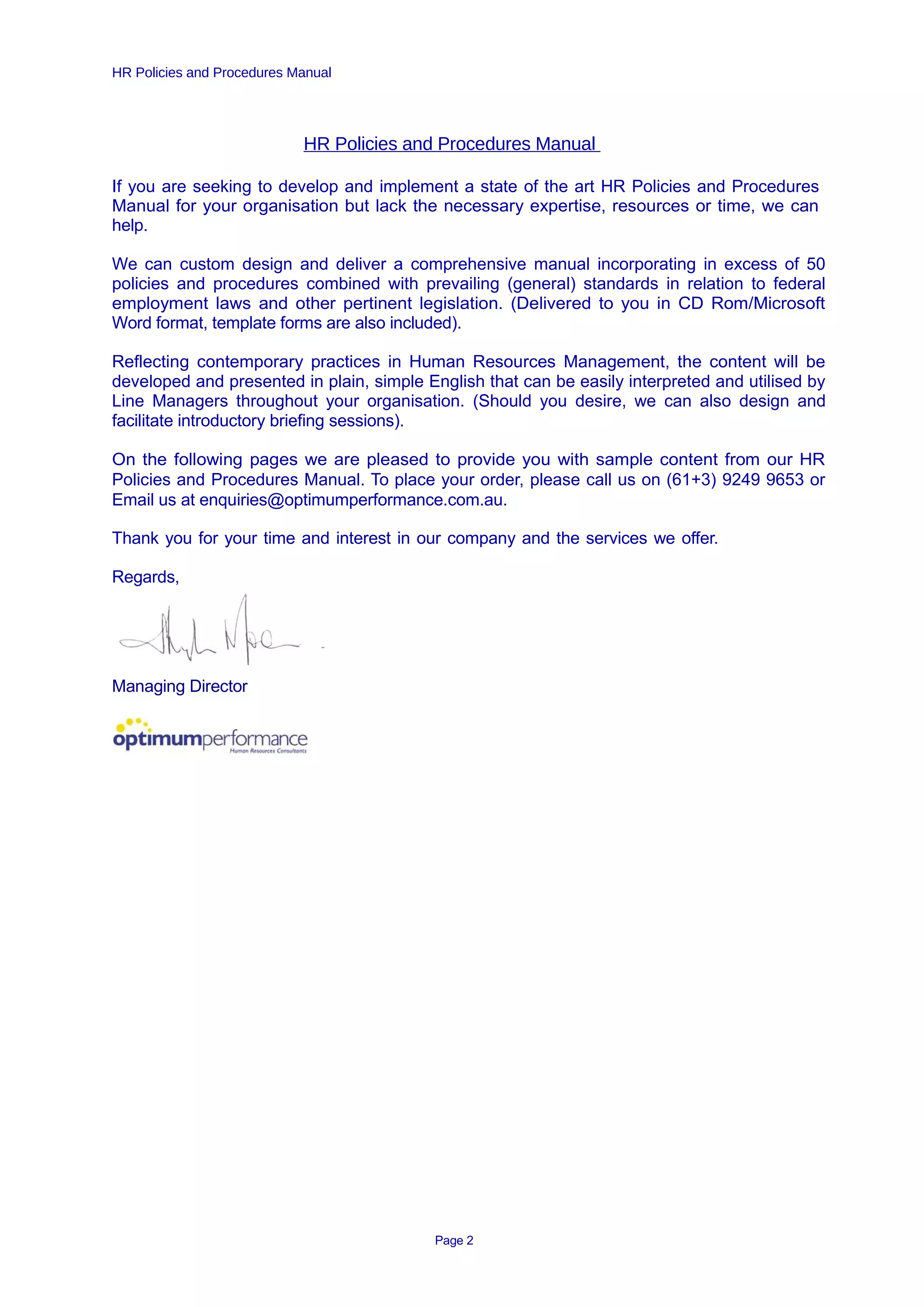 Hr policies and_procedures_manual (1) | PDF