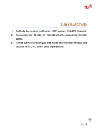 HR policies in HCL by monika ndim | PDF