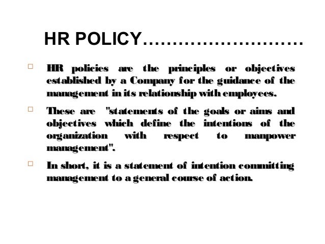 Hr policy
