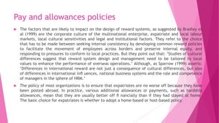 International Human Resource Management policy convergence and ...