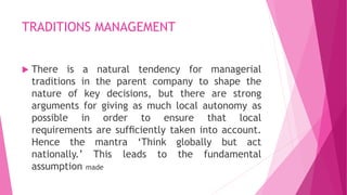 International Human Resource Management policy convergence and ...