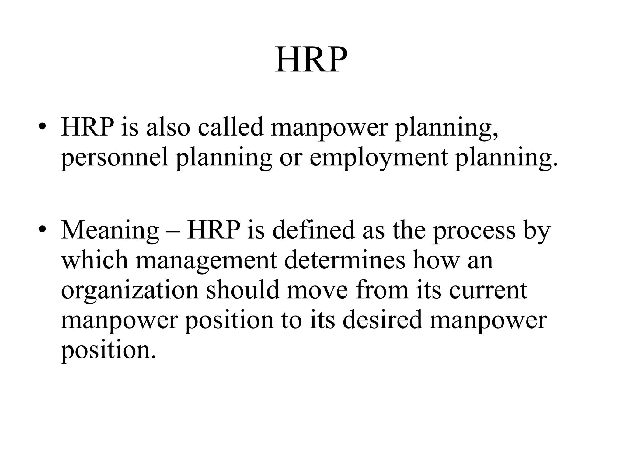 HRP Demand and supply | PPTX