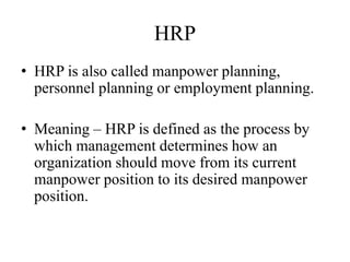 HRP Demand and supply | PPTX
