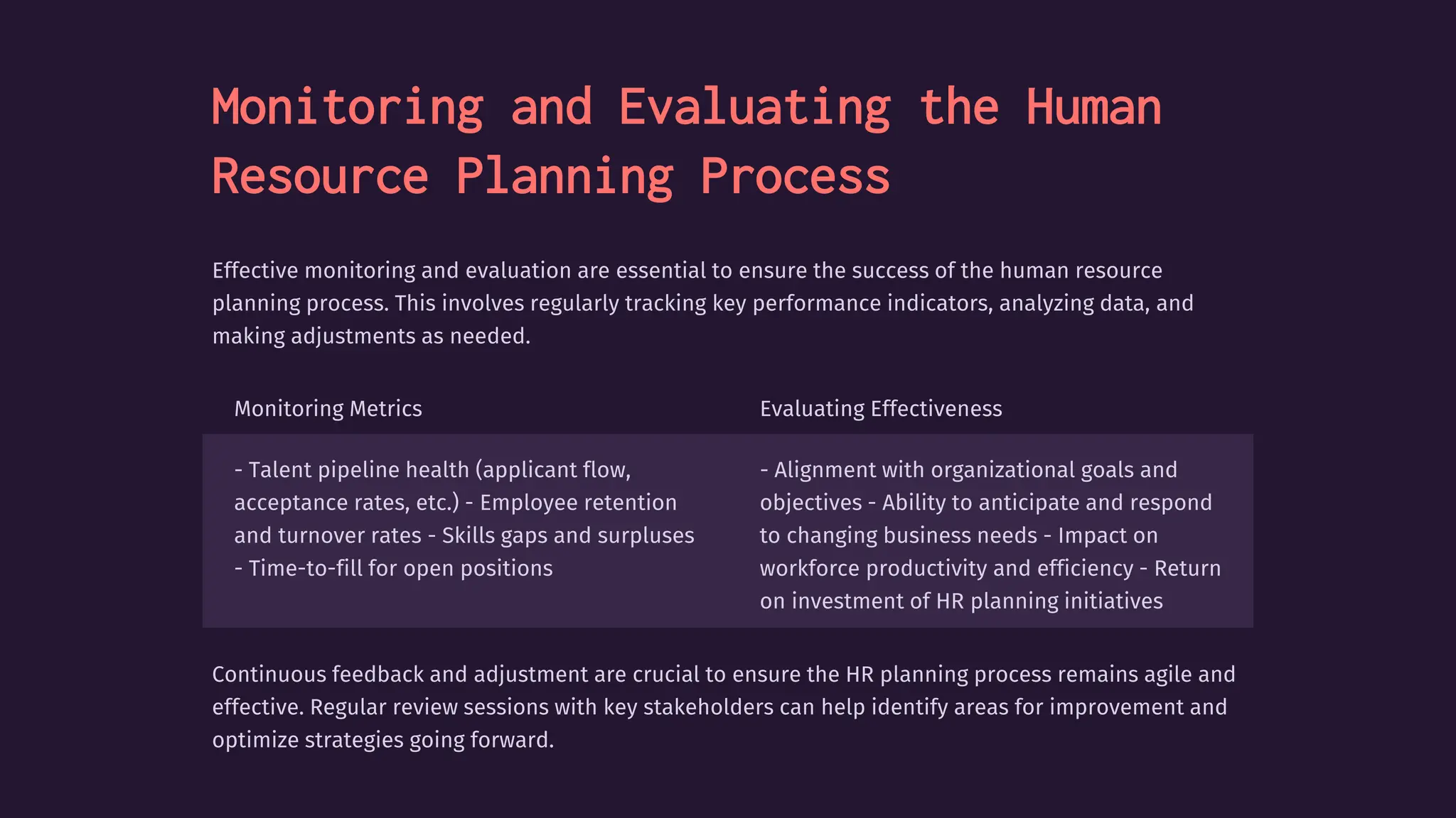 Process of Human Resource Planning...... | PDF