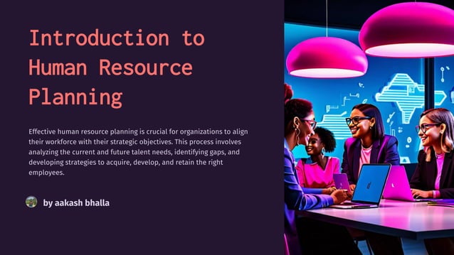 Process of Human Resource Planning...... | PPT