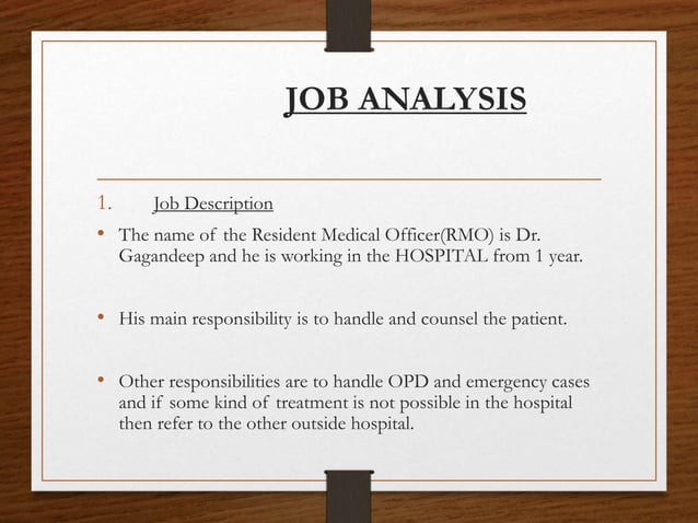 Job analysis ppt | PPT