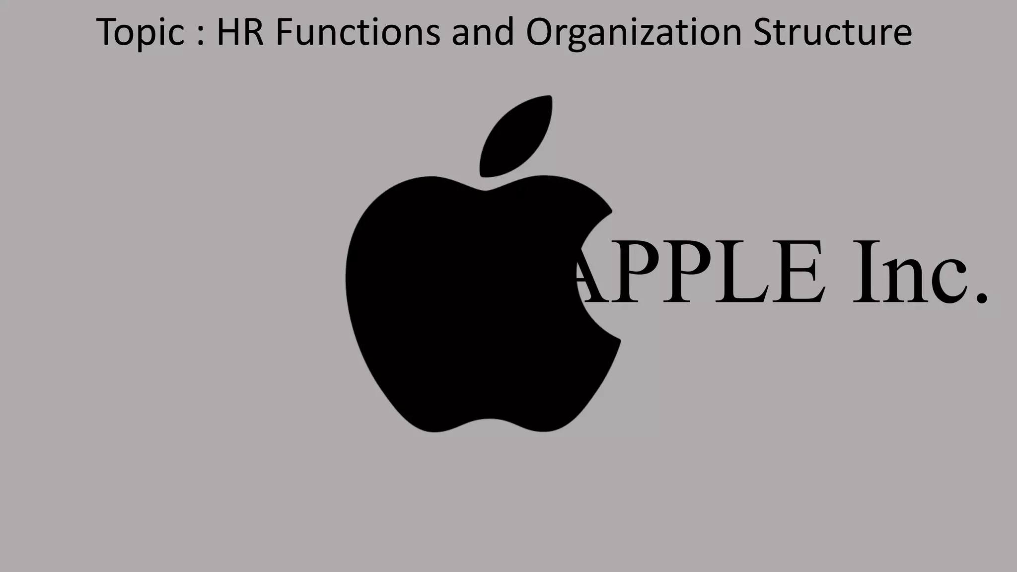 Apple Inc. Organization Structure | PPTX