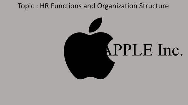 Apple Inc. Organization Structure | PPTX | Information Services ...