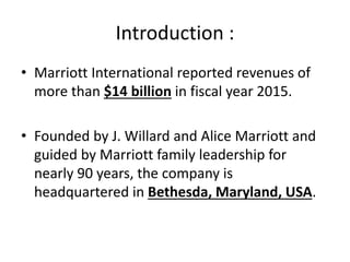 Hr practices - marriott hotels | PPTX