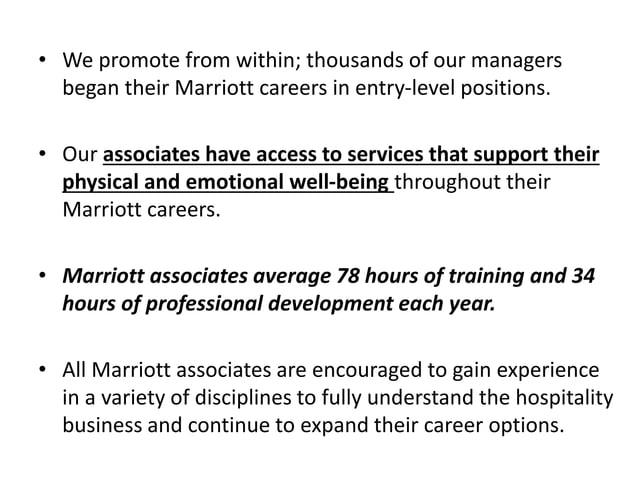 Hr practices - marriott hotels | PPTX