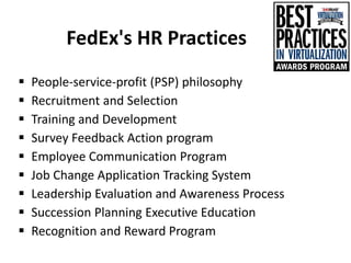 Hr practices at fedex | PPTX