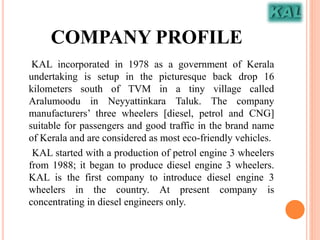 HR Practices in Kerala Automobiles Limited (KAL) | PPTX | Human ...