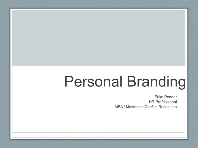 Personal Branding Presentation | PPTX