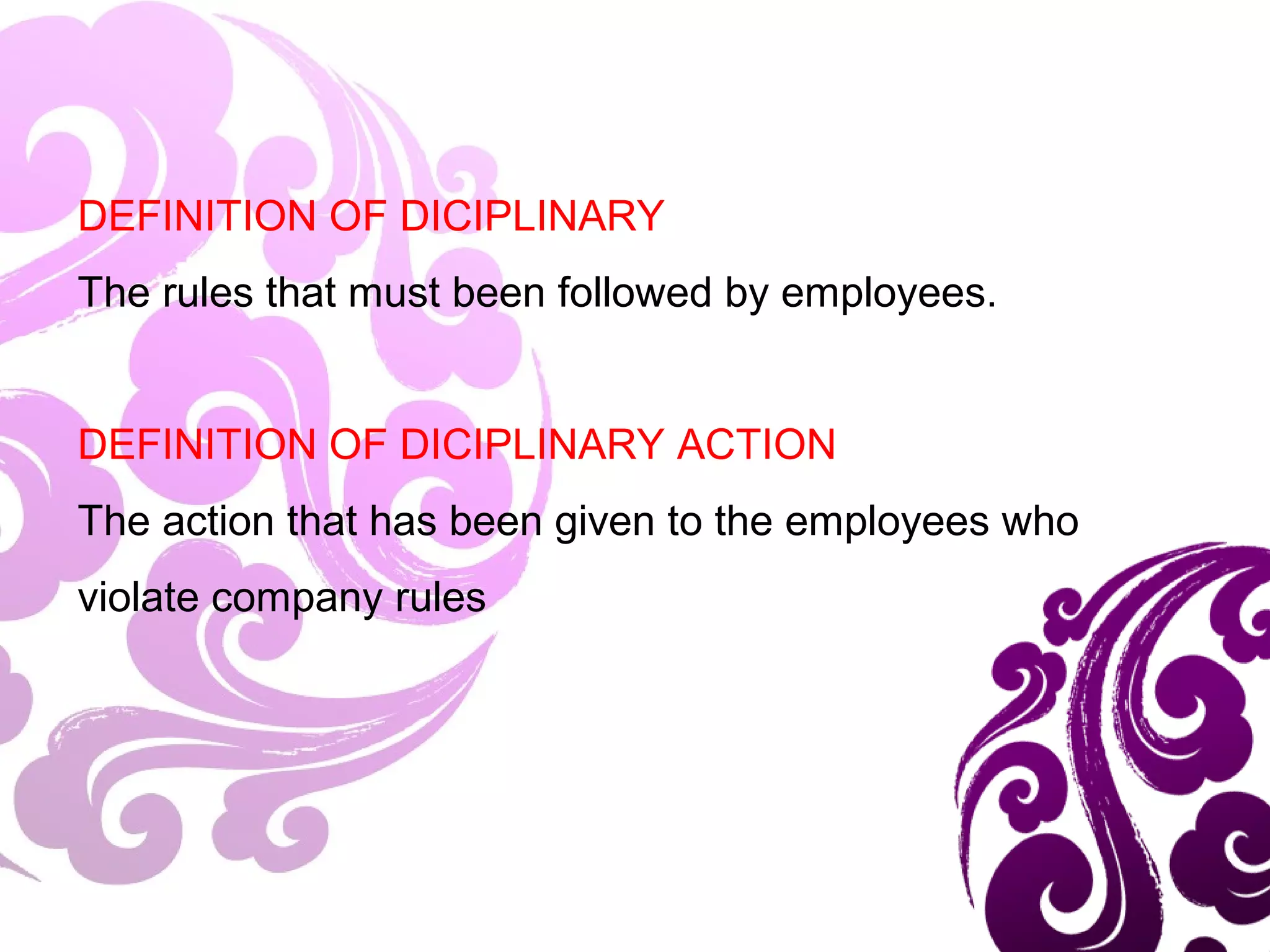 punishment and diciplinary action | PPT