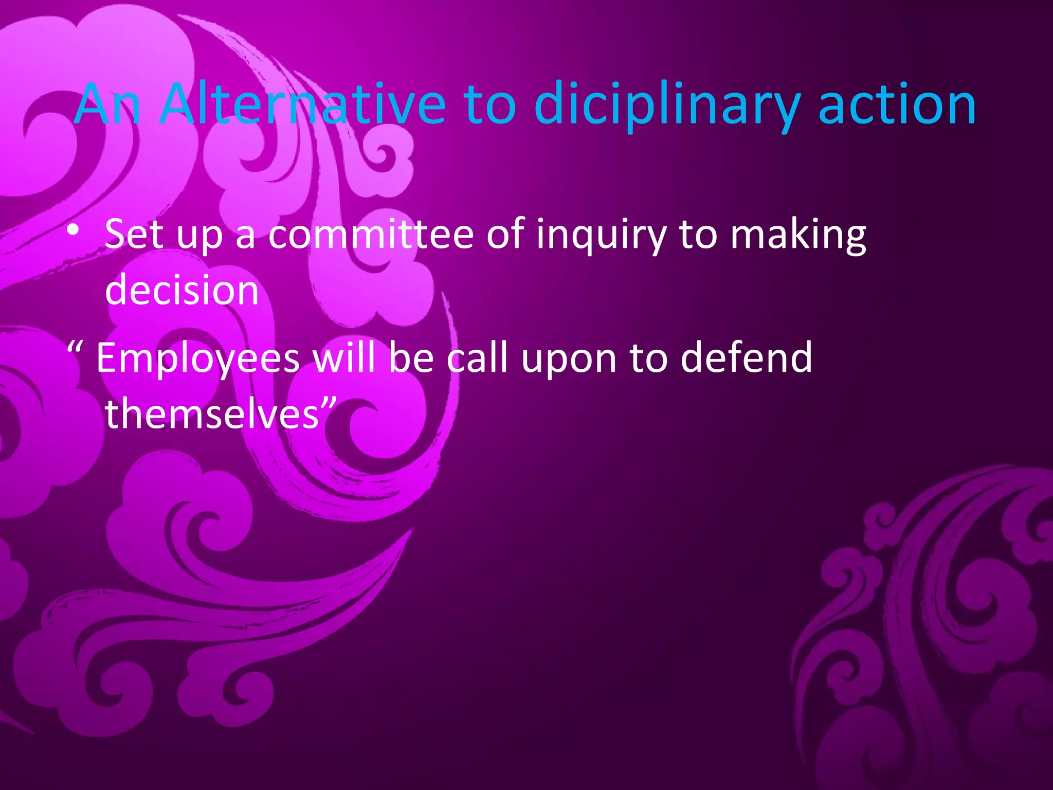punishment and diciplinary action | PPT