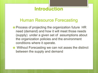 Forecasting HR demand and supply | PPTX