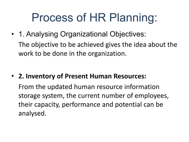 Human Resource Planning Process | PPTX