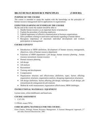 Hr principles | PDF