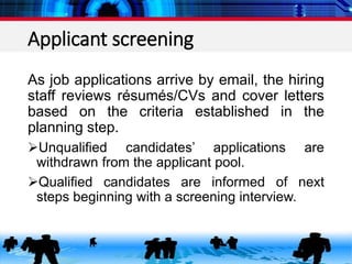 Human Resource Hiring process | PPTX