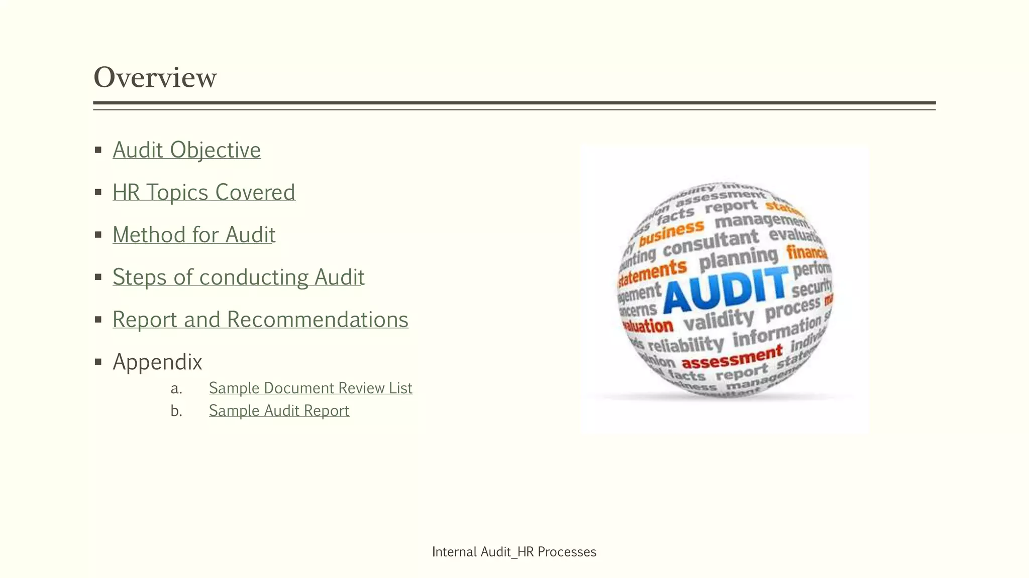 HR Processes - Internal Audit | PPTX