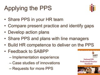 HR Professional Practice Standards Launch - Marius Meyer | PDF