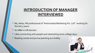 Hr project on interview of hr professional of(1) | PPTX
