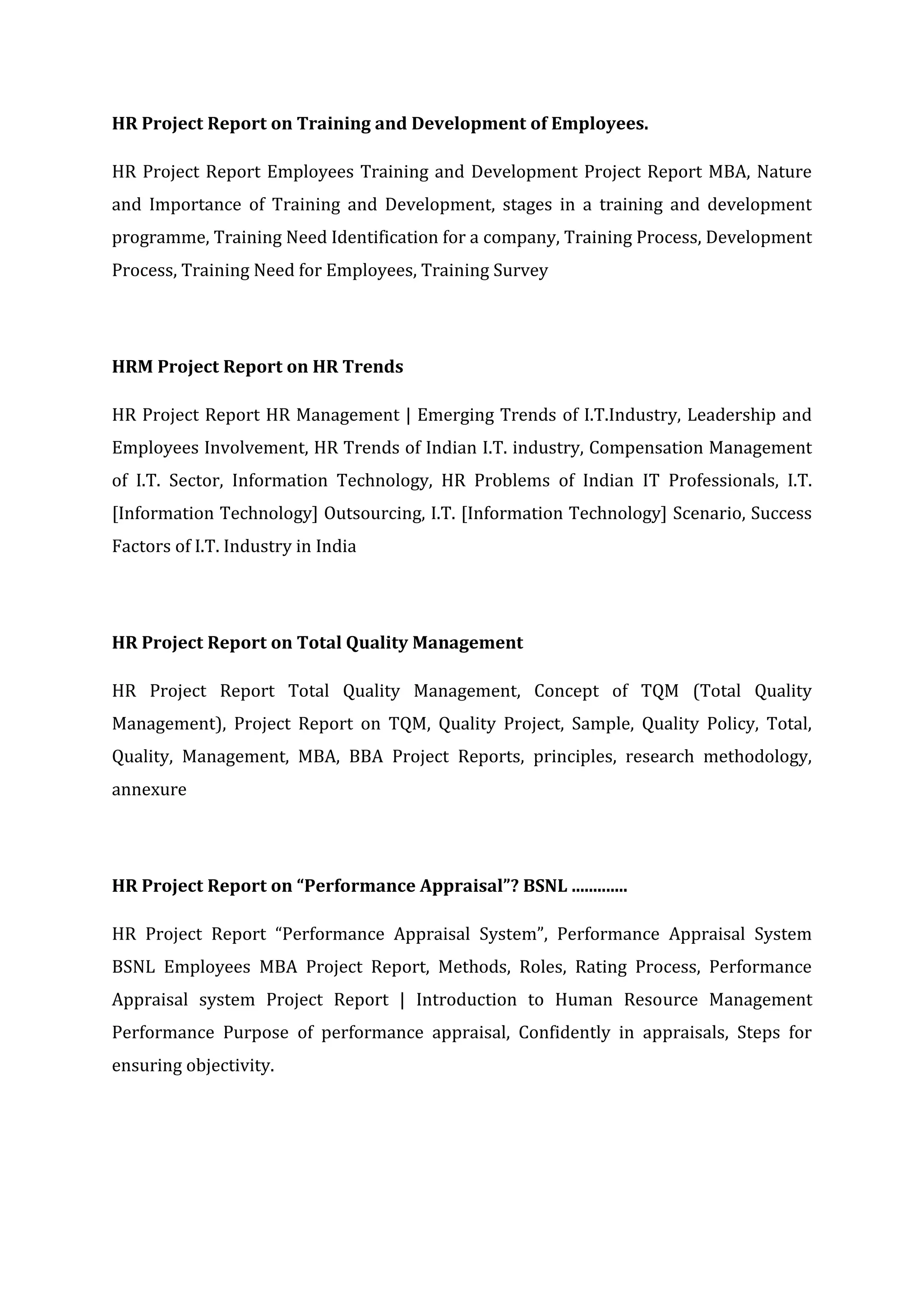HR PROJECT REPORT - DISSERTATION HELP MBA | DOCX