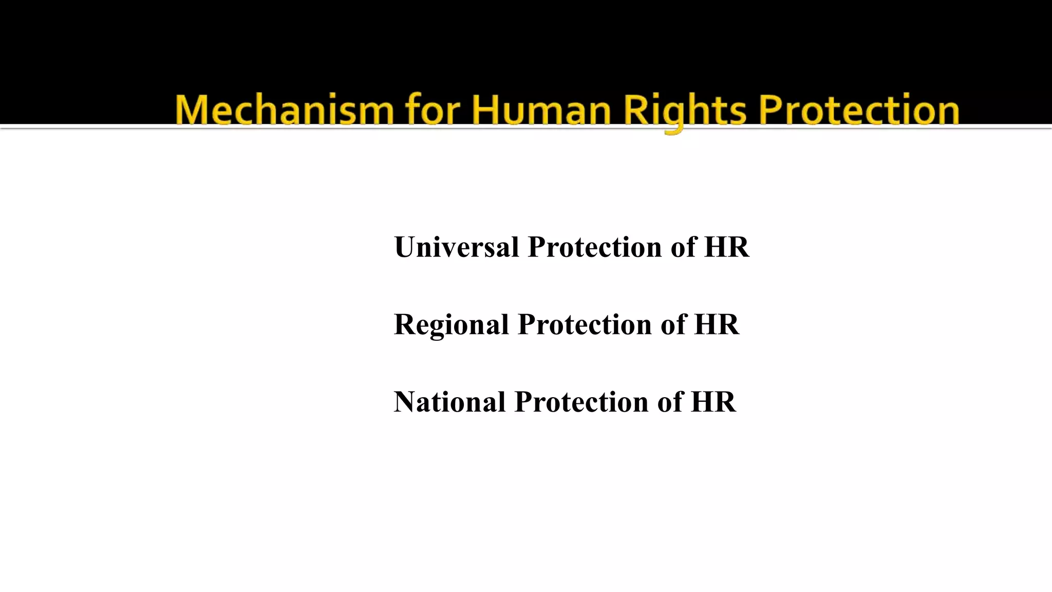 Human Rights protection mechanism | PPTX