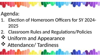 Homeroom Teachers and Parents Meeting PP | PPTX | Education