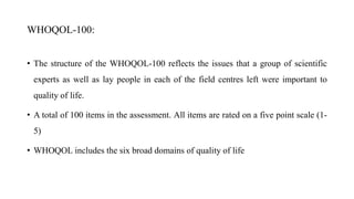 Health Related Quality of Life (HRQOL) Notes | PPTX