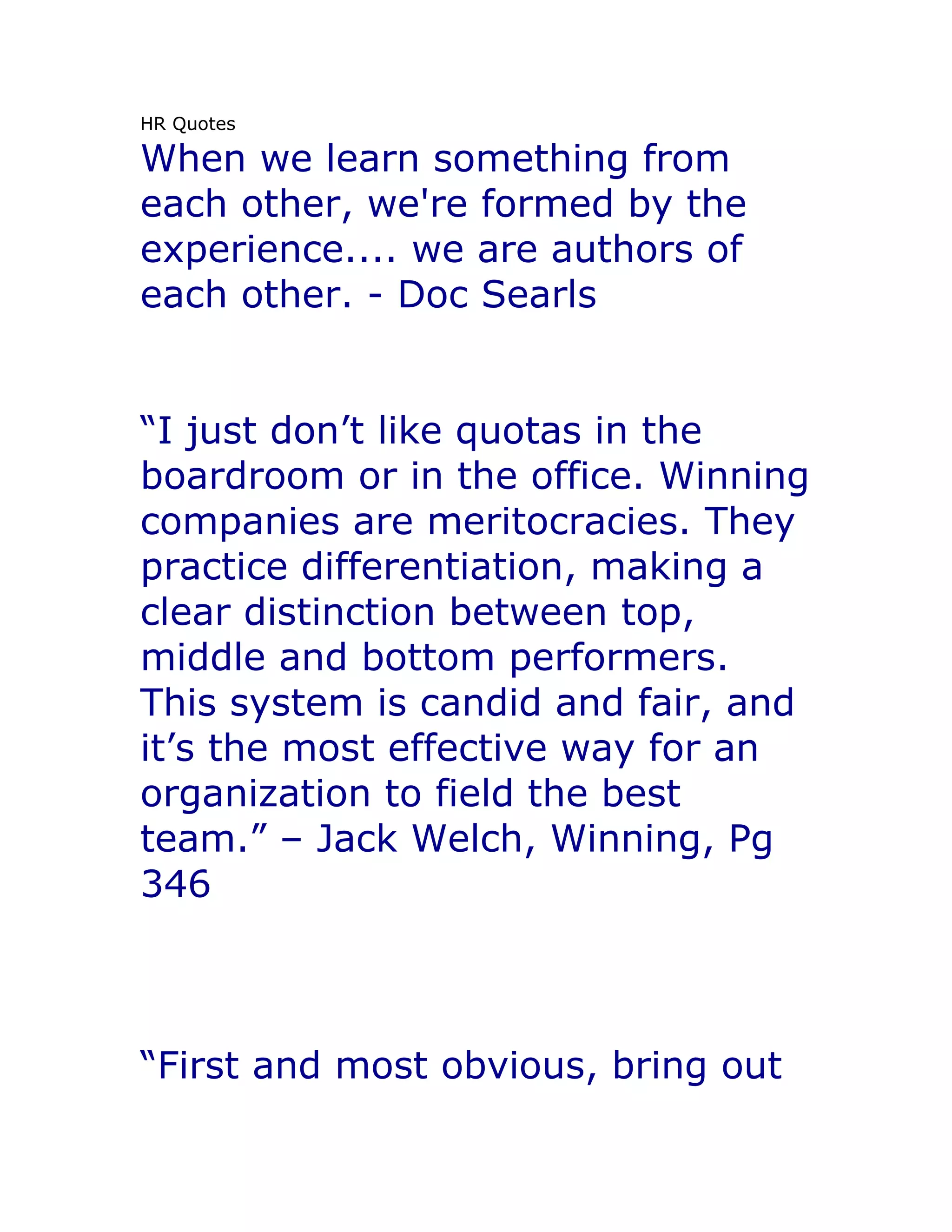 Hr quotes | PDF