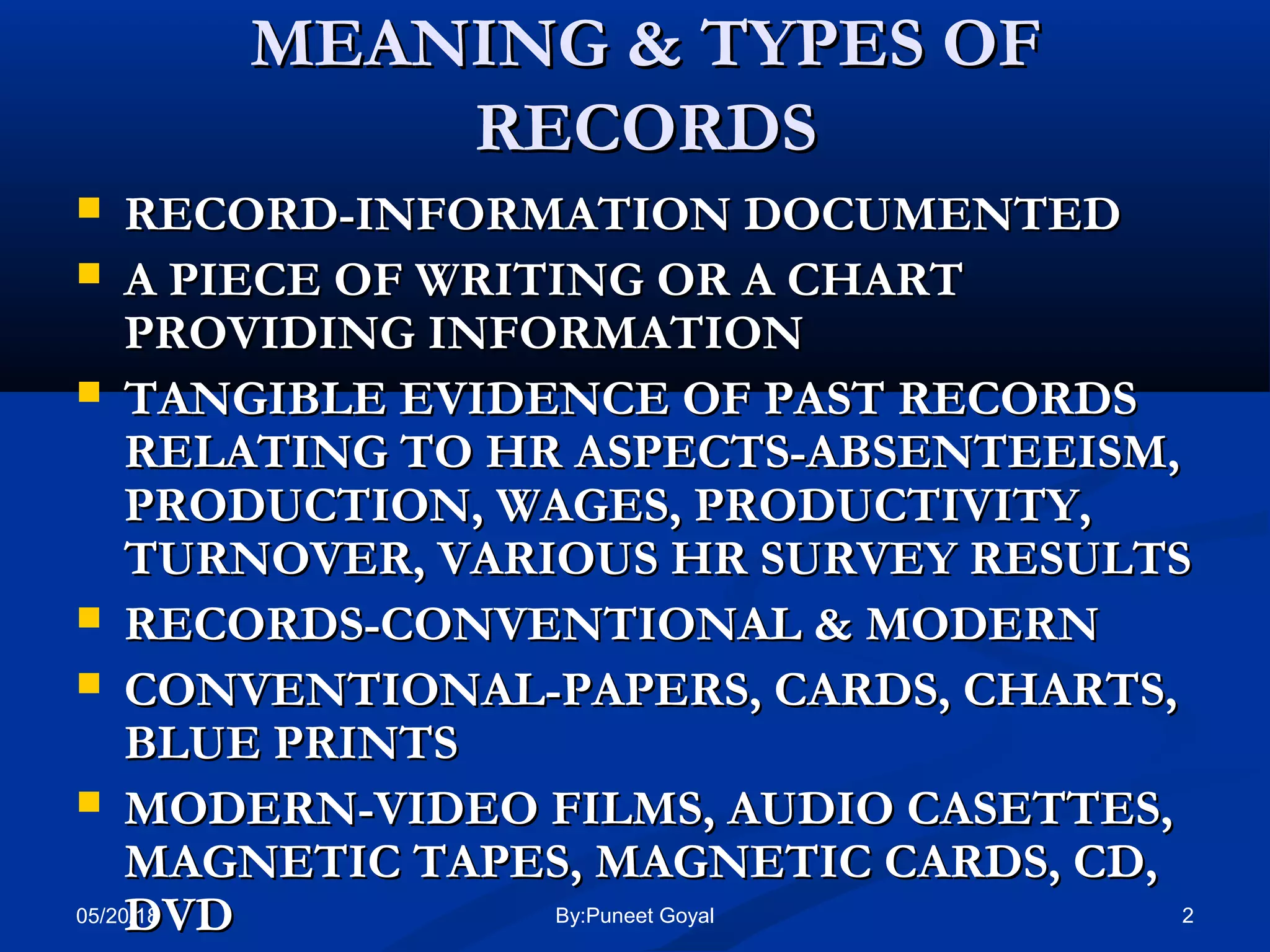 Human resource records | PPT