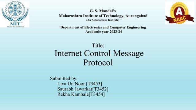 ICMP protocol , TCP IP , computer network and security.pptx