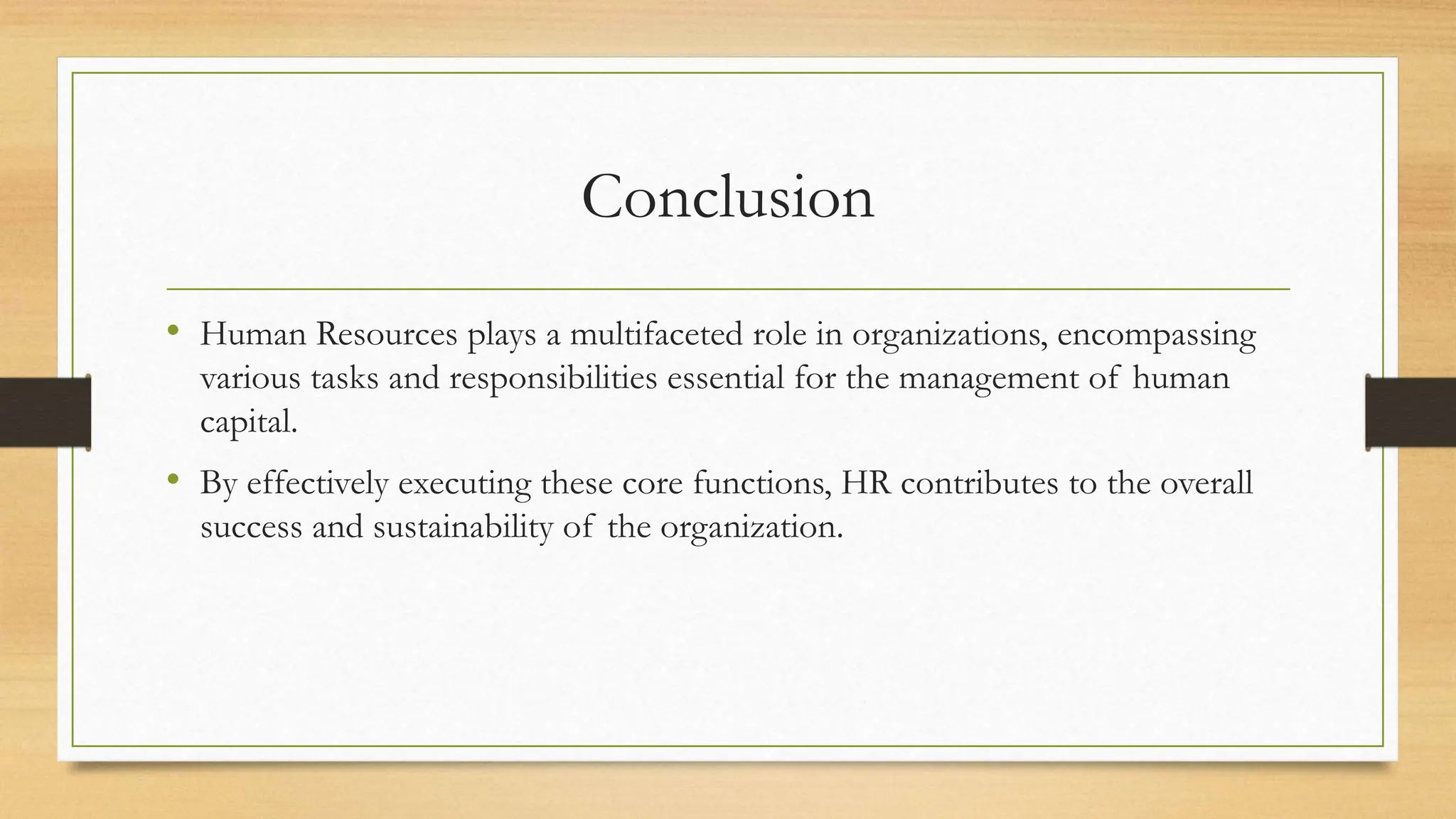 Human Resources Roles and Responsibility.pptx | Human Resources | Business