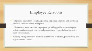 Human Resources Roles and Responsibility.pptx | Human Resources | Business