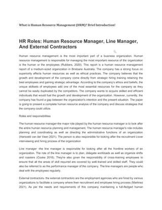 What is Human Resource Management (HRM)? Brief Introduction! | PDF ...