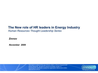 The New role of HR leaders in Energy Industry | PPT