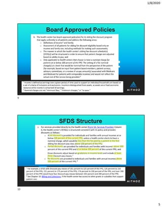 HRSA requirements for a compliant sliding fee scale | PDF