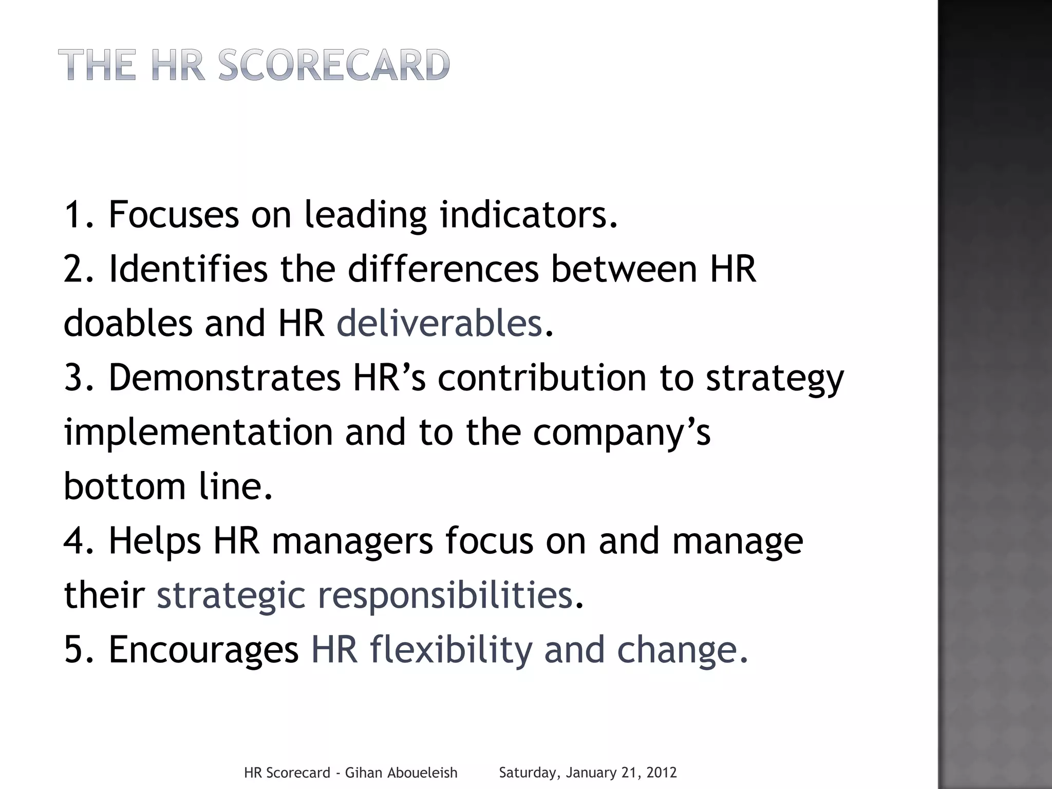 Hr Balanced scorecard | PPTX