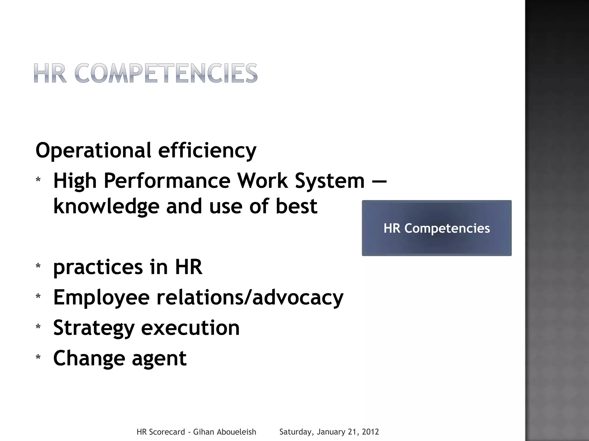 Hr Balanced scorecard | PPTX