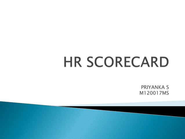 Hr scorecard | PPT