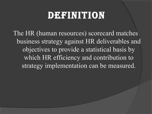 Hr scorecard | PPT | Human Resources | Business