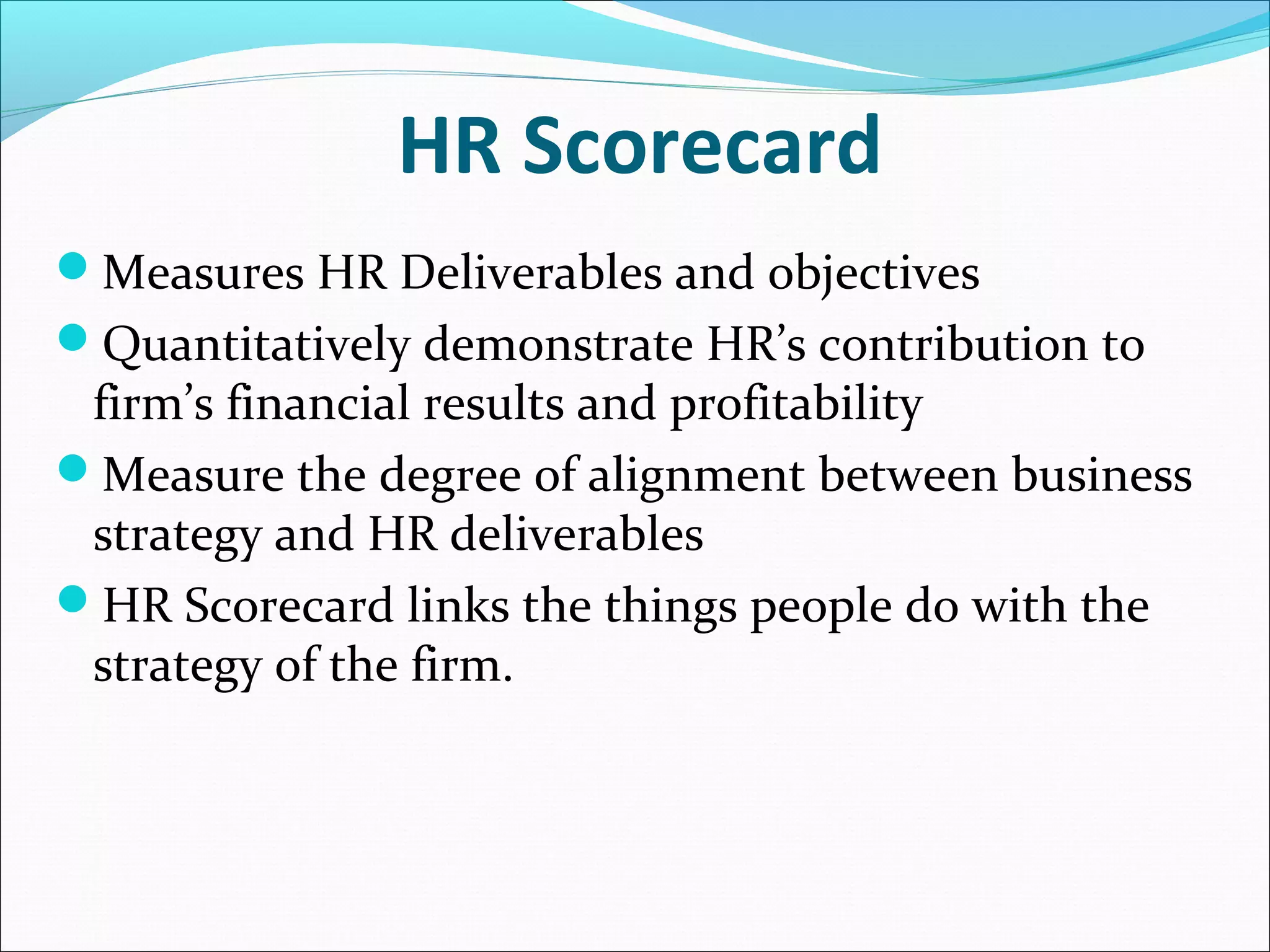 HR Scorecard | PPT