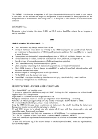 Hrsg startup proceudre | DOC