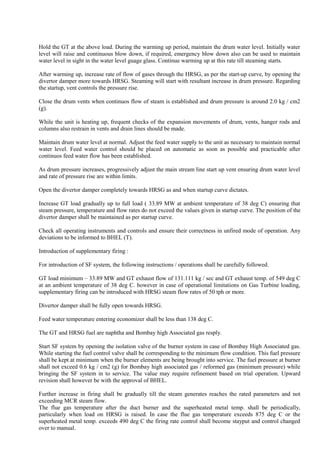 Hrsg startup proceudre | DOC